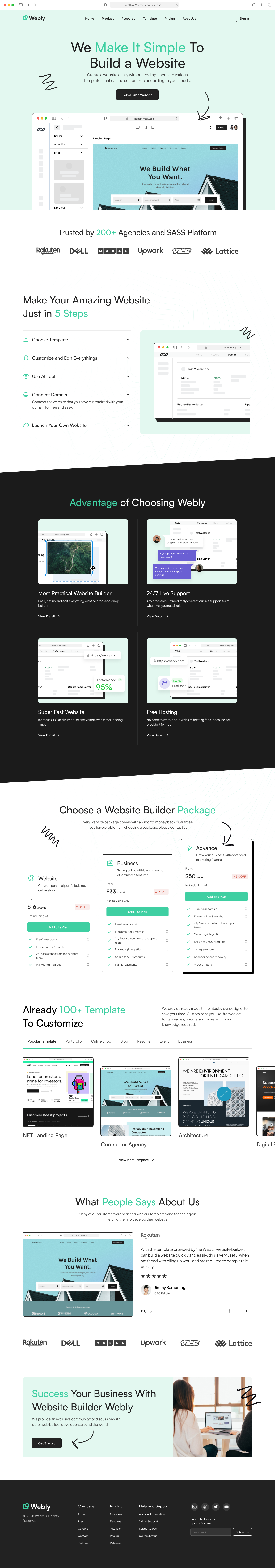 Webly - Website Builder Landing Page by Zohal Alfinas for Illiyin ...