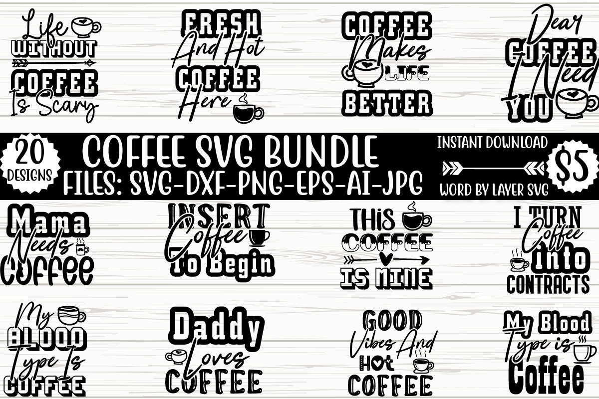COFFEE SVG BUNDLE by Nasrin akter on Dribbble