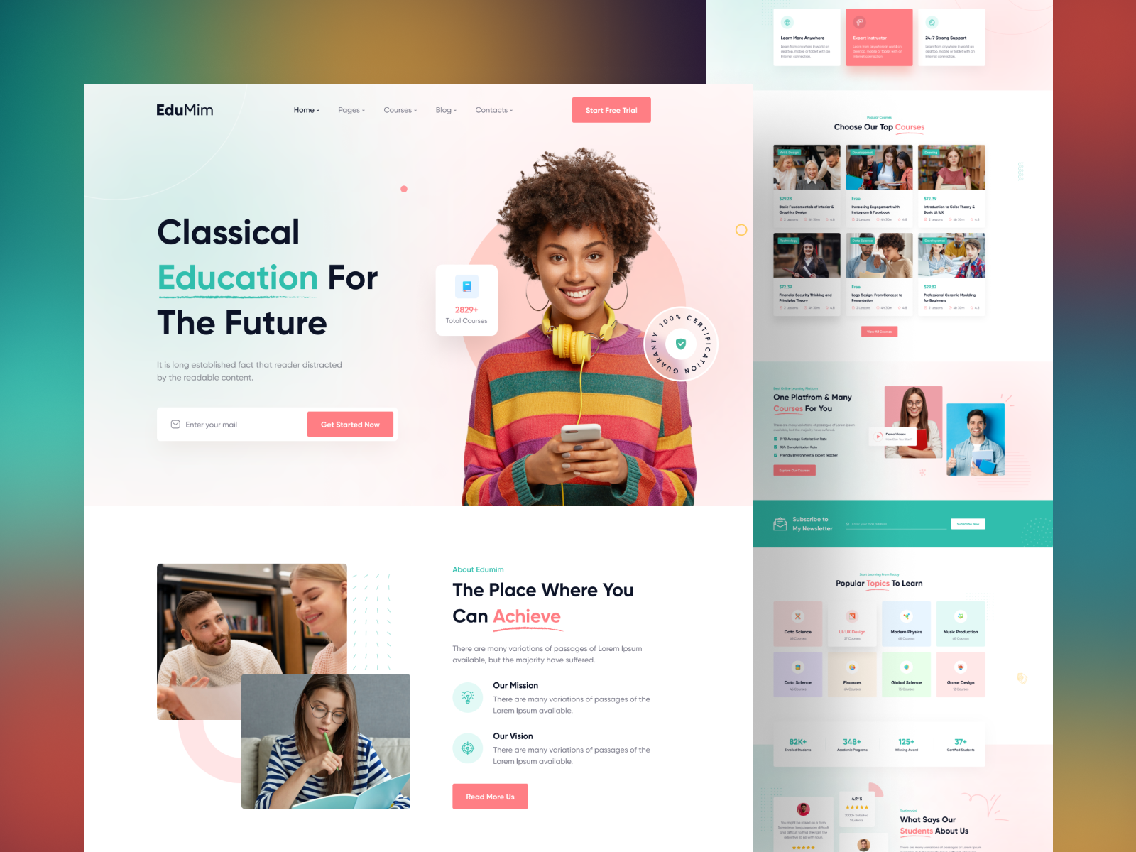 Educational Website Design by Md Shamim Hossain on Dribbble