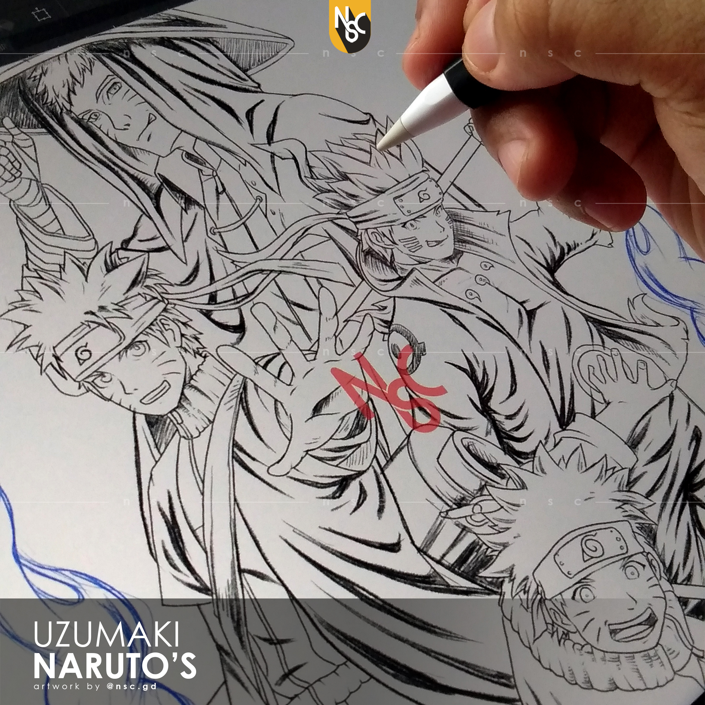 Uzumaki Naruto's-Sketching Process by NSC.gd on Dribbble