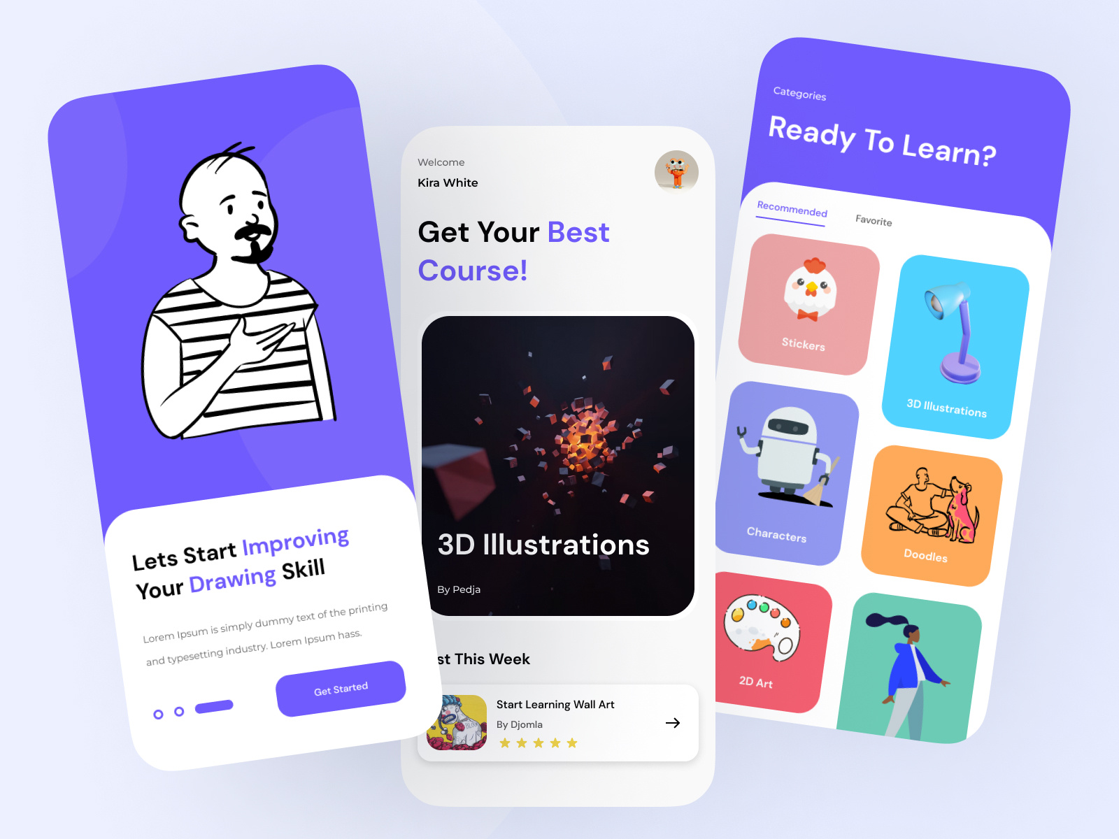 eLearning Mobile App design by Connor Roberts for IntellRocket on Dribbble