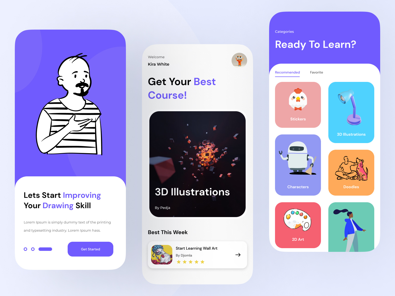 eLearning Mobile App design by Connor Roberts for IntellRocket on Dribbble