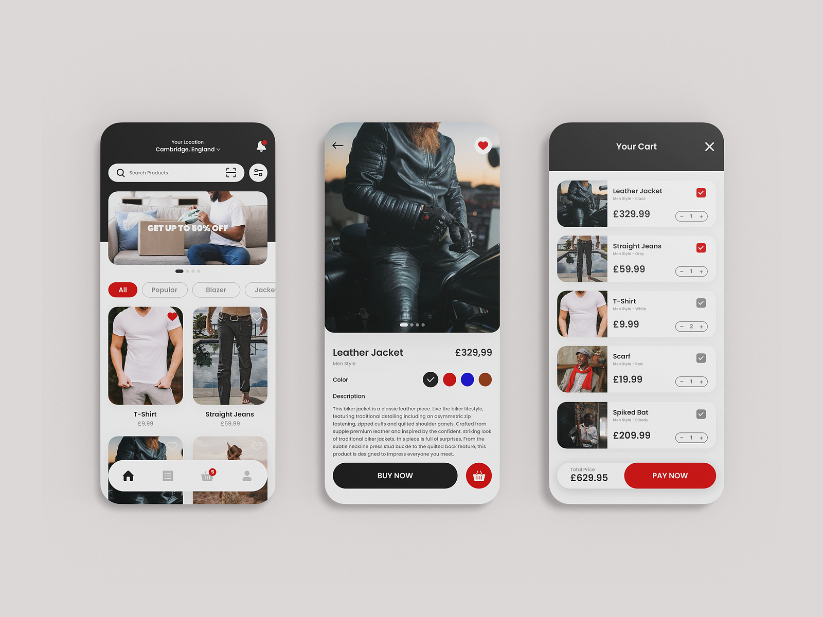 E-Commerce App Design by Valerică Pădureanu on Dribbble