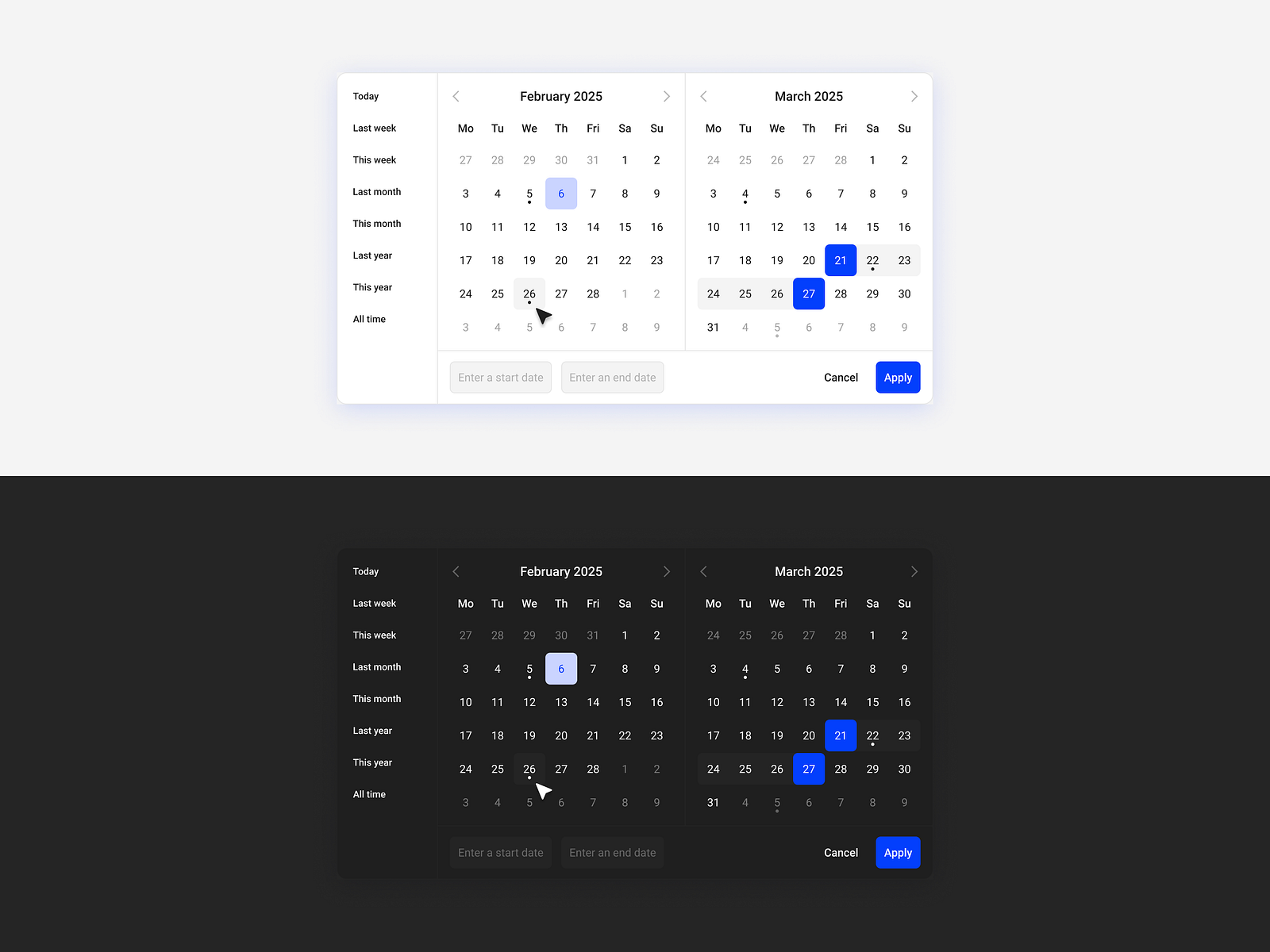 Data picker - UX Rebound by Martha García on Dribbble