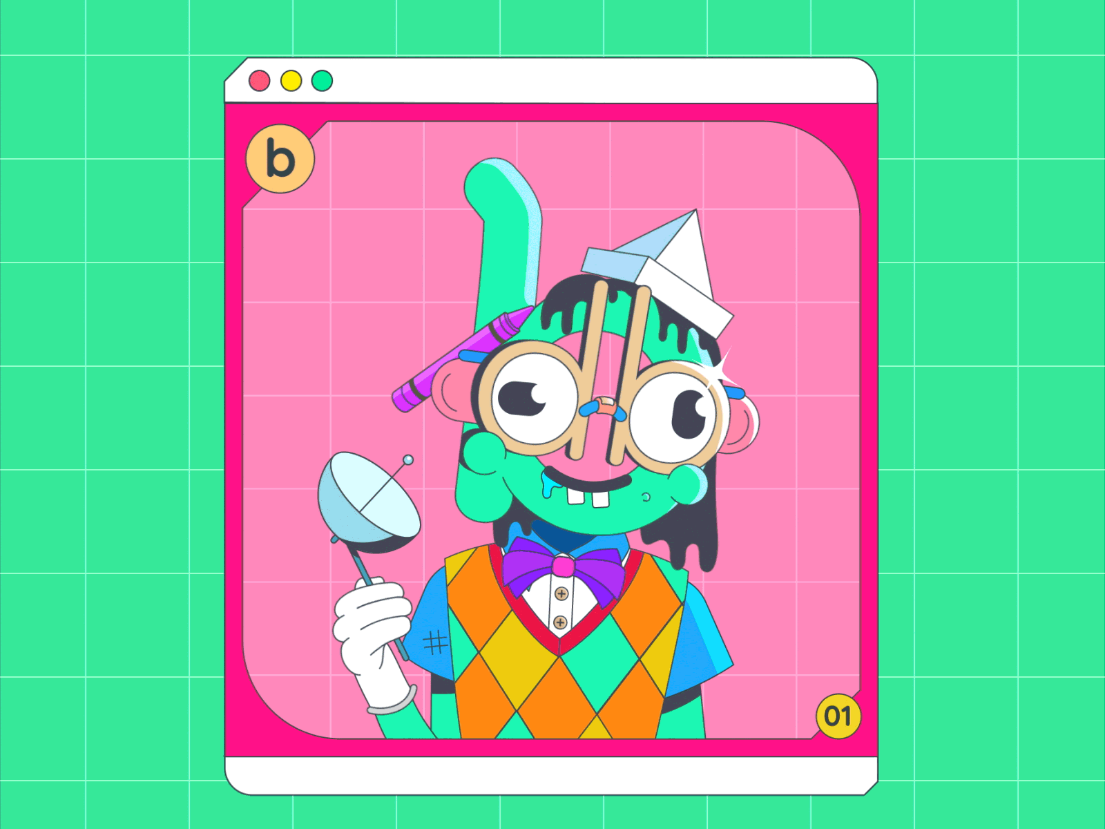 alphaNERDZ "lowercase b" by Daniel Burke on Dribbble