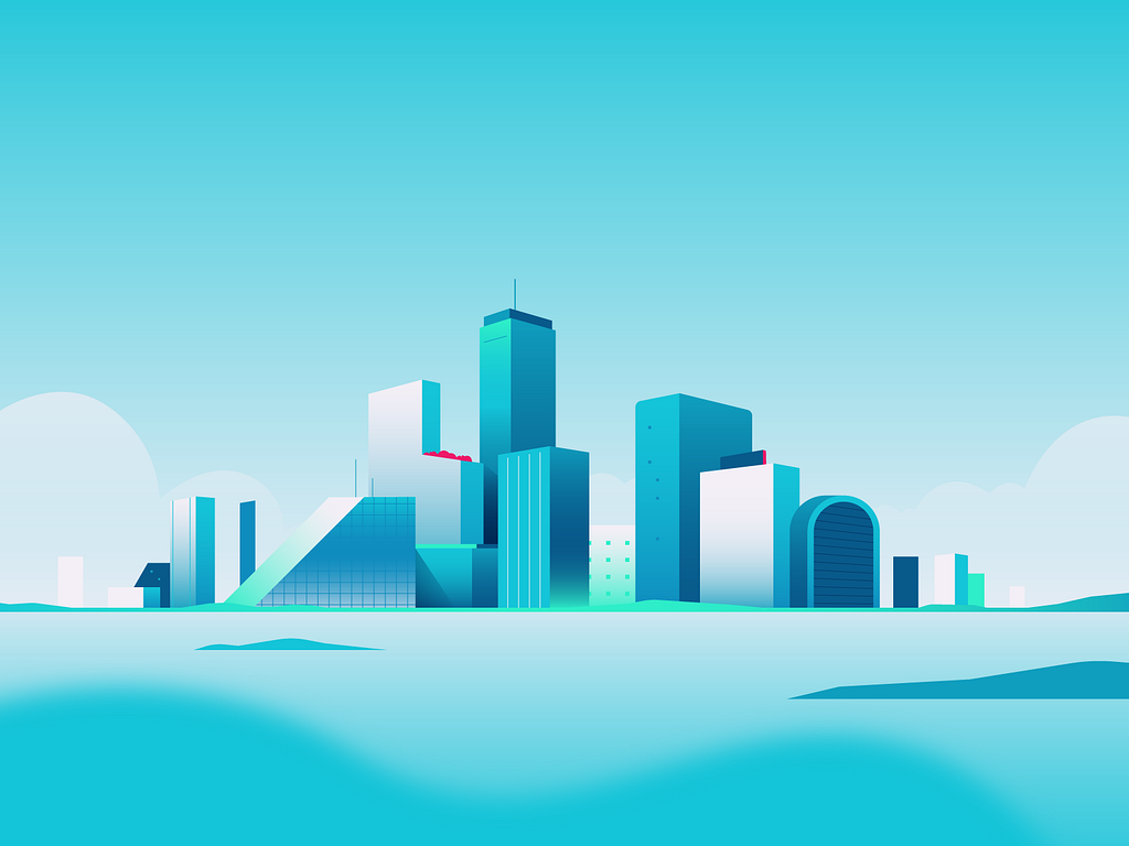 City view by BagelDog on Dribbble