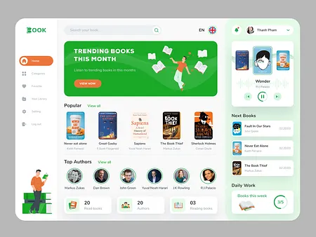Library Dashboard designs, themes, templates and downloadable graphic ...
