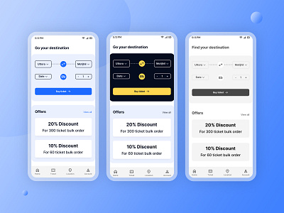 Bust Ticket Mobile UI designs, themes, templates and downloadable ...