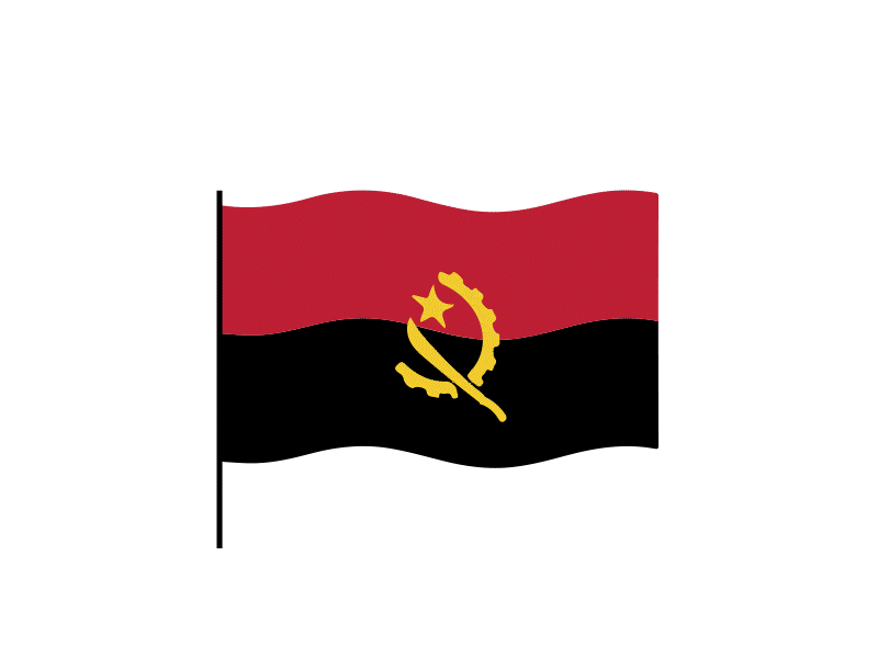 Angola flag Lottie JSON animation by weblodge on Dribbble