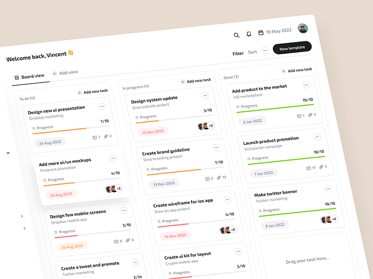 To do list: task management dashbaord by Mehdi Bagheri for Techbeat ...