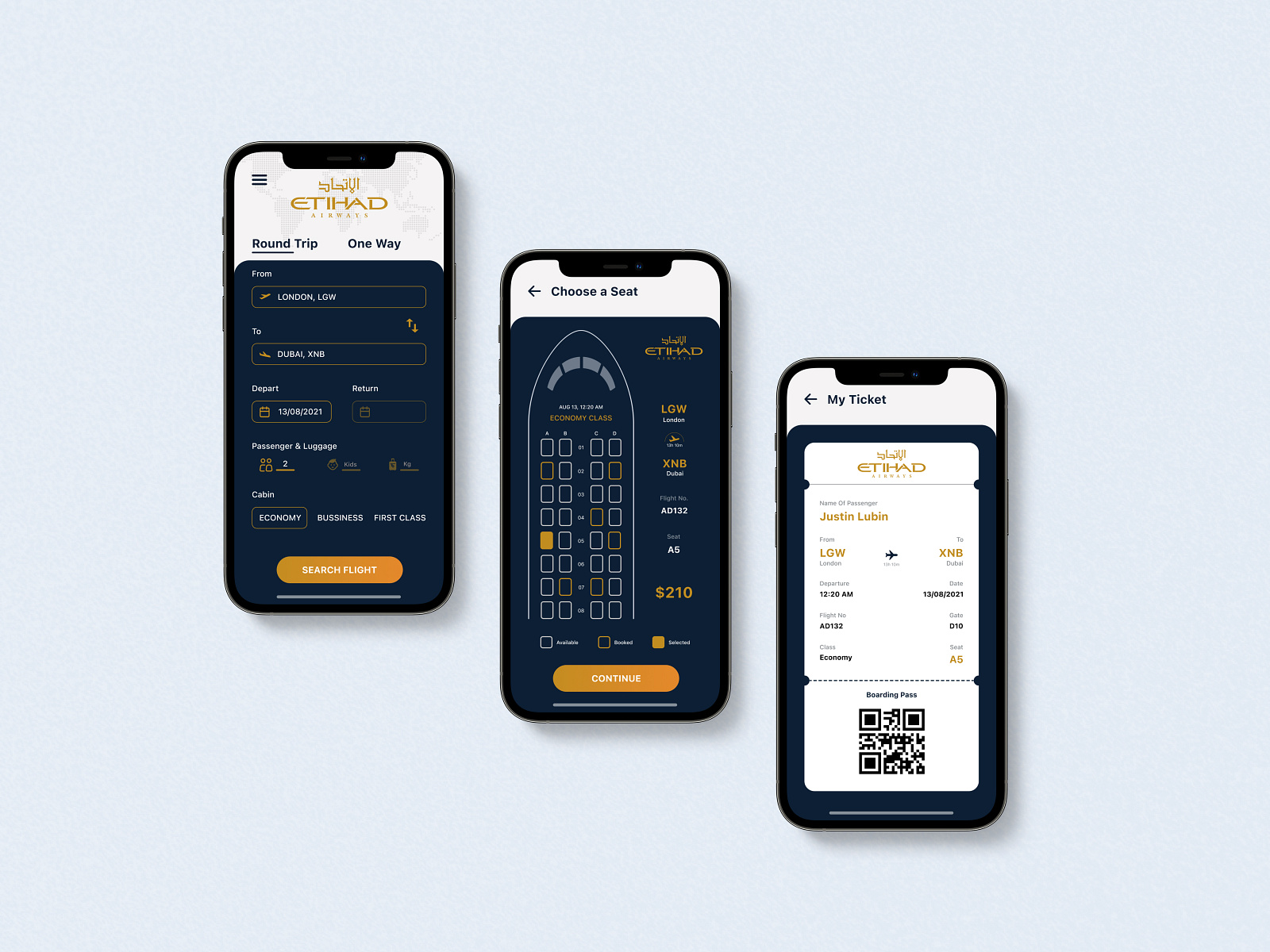Etihad airways - App by Avinash K on Dribbble
