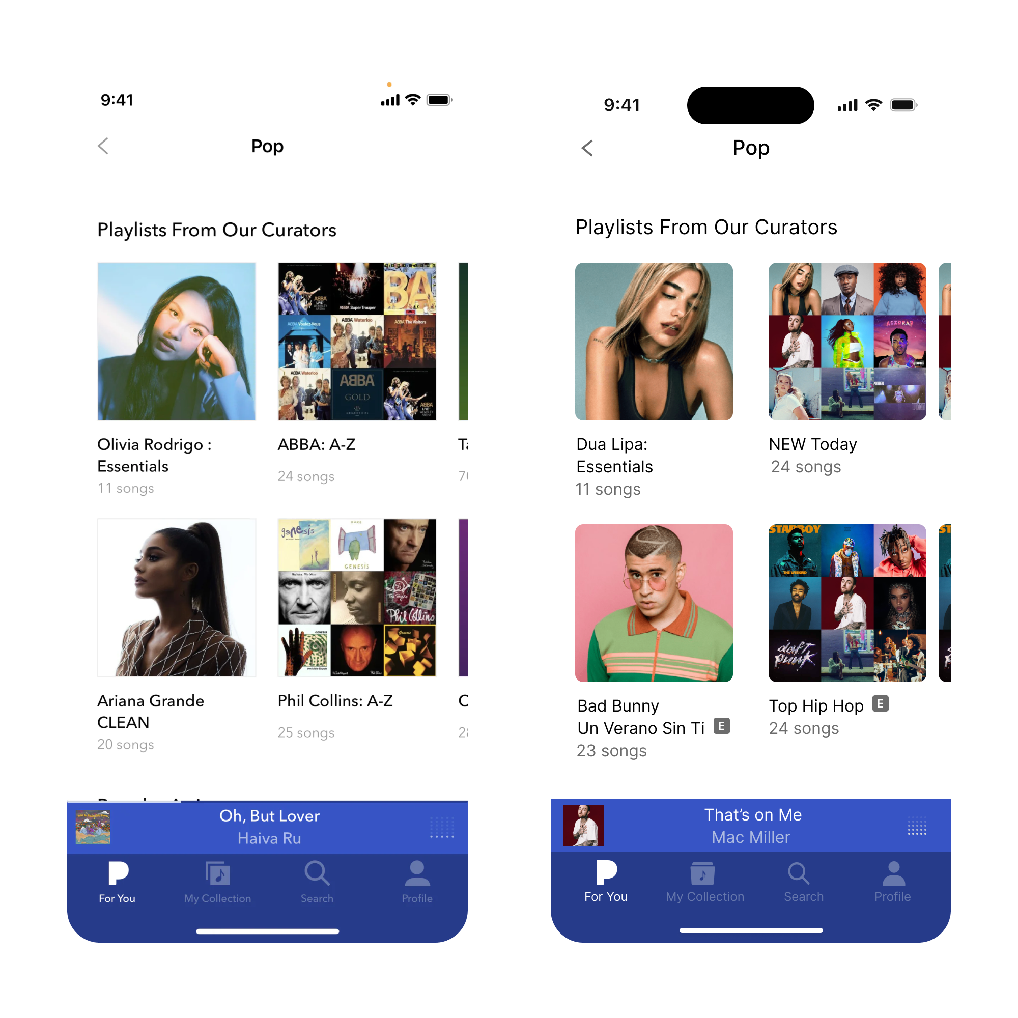Pandora Ui Test by Cole Gunter on Dribbble