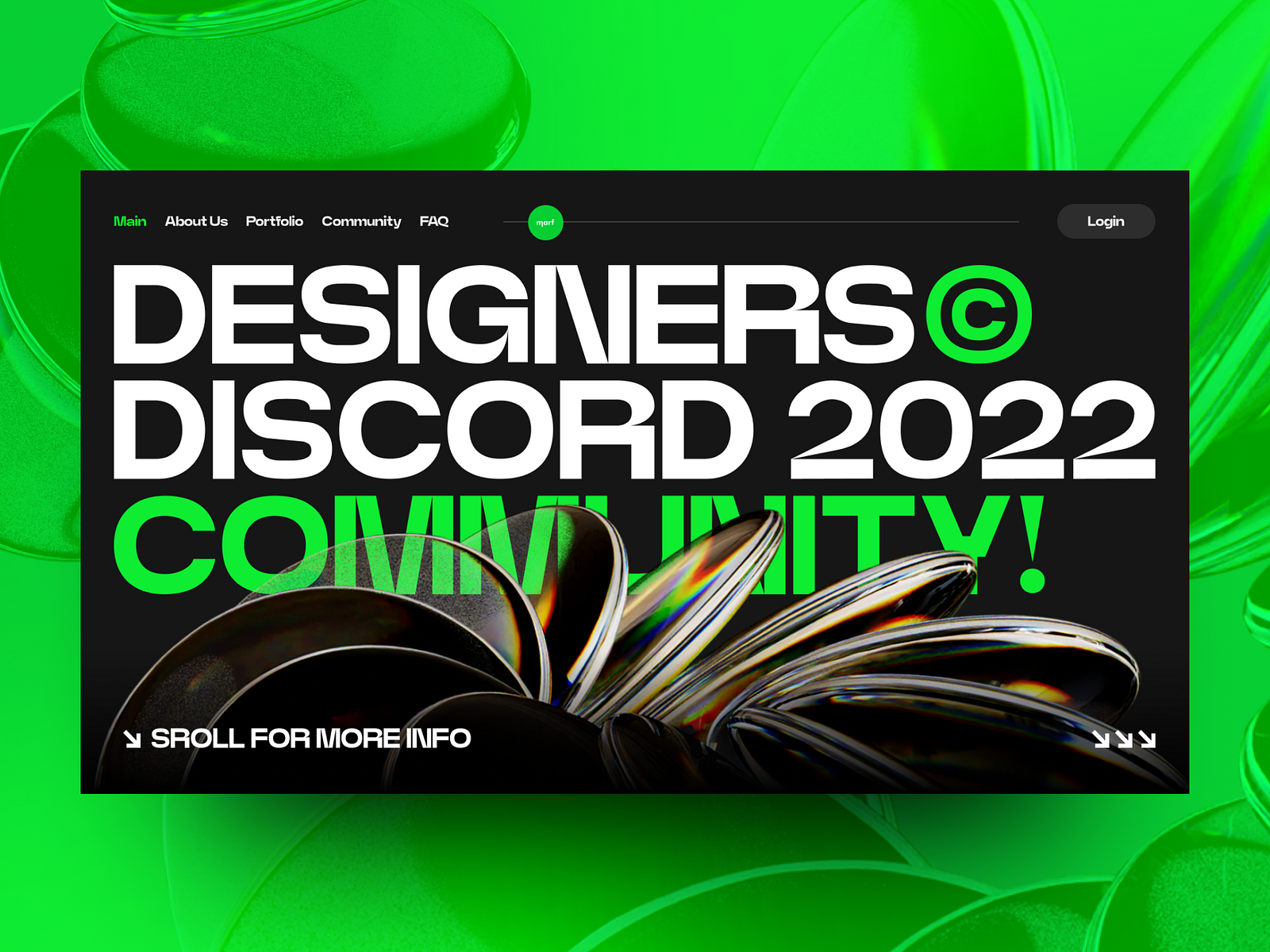 Designers community — Landing page by Nikita Marfin 😺 on Dribbble