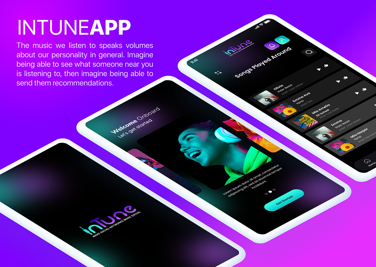 Intune Mobile App Design by Flynn on Dribbble