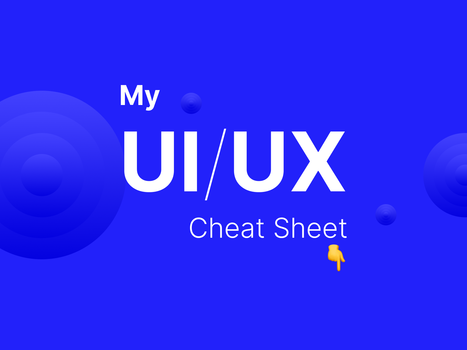 My UI & UX Cheat Sheet 📓 by mubarakcc7 on Dribbble