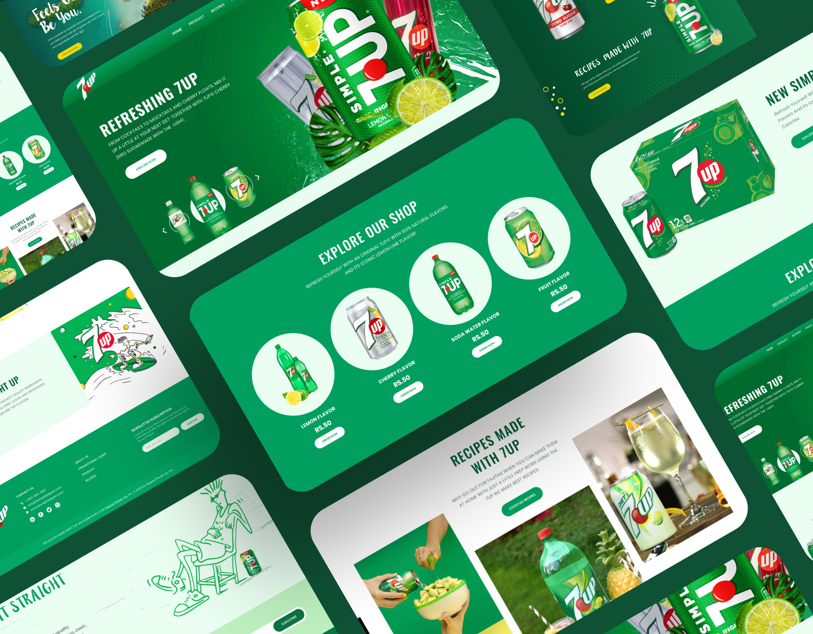 7Up Company Web UI Redesign by Md Salah Uddin on Dribbble