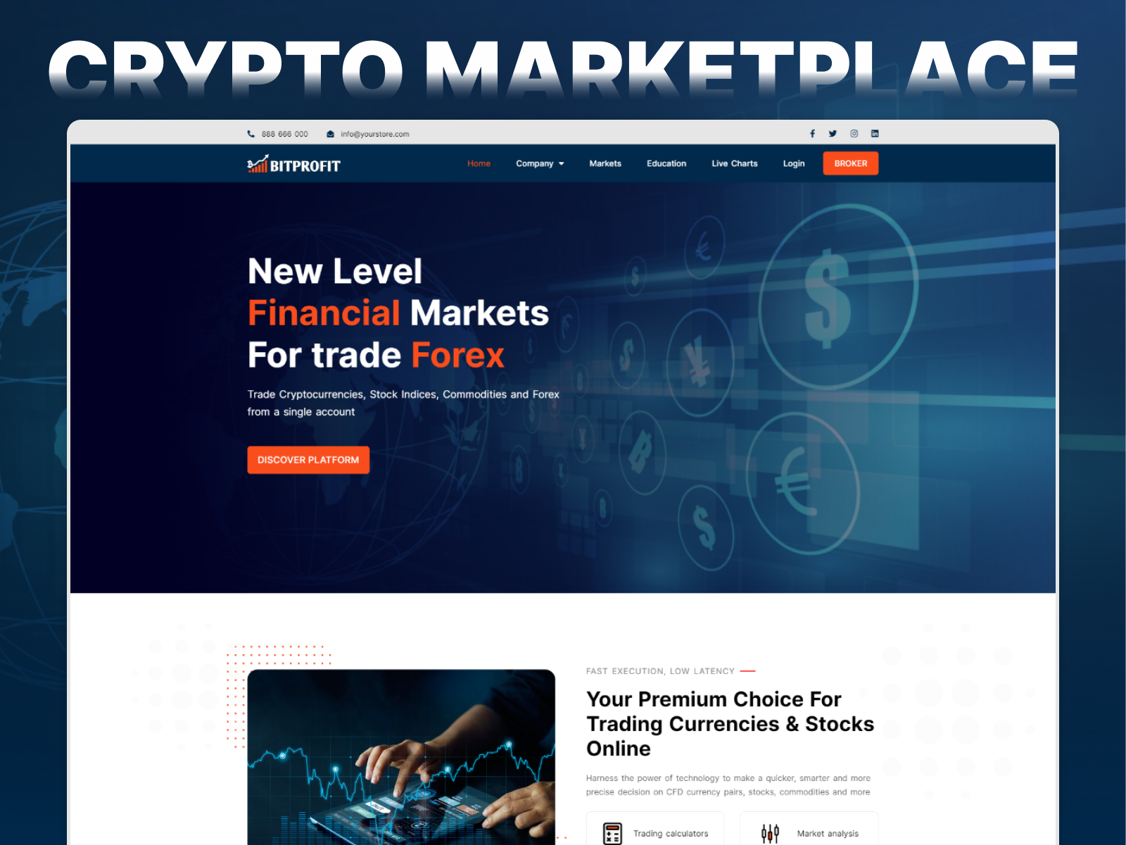 Forex Market Trading Website Template by Bitrix Infotech Pvt Ltd on ...