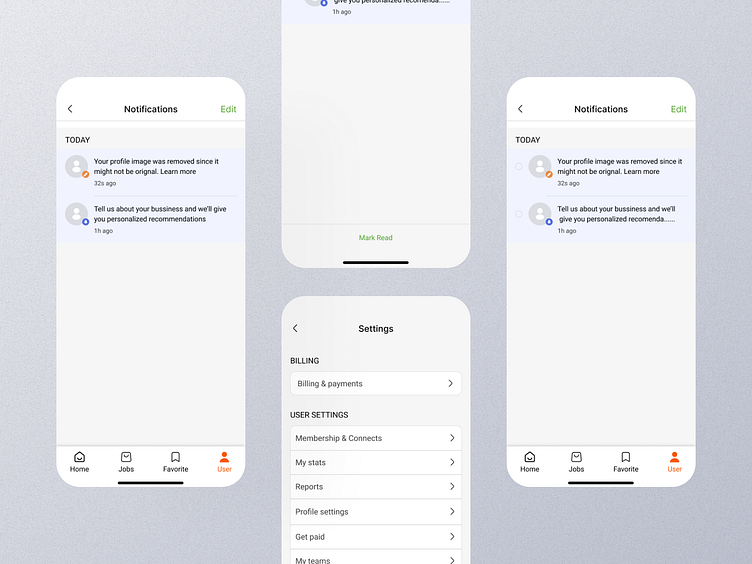 Notification Mobile App Ui by UI Ants on Dribbble