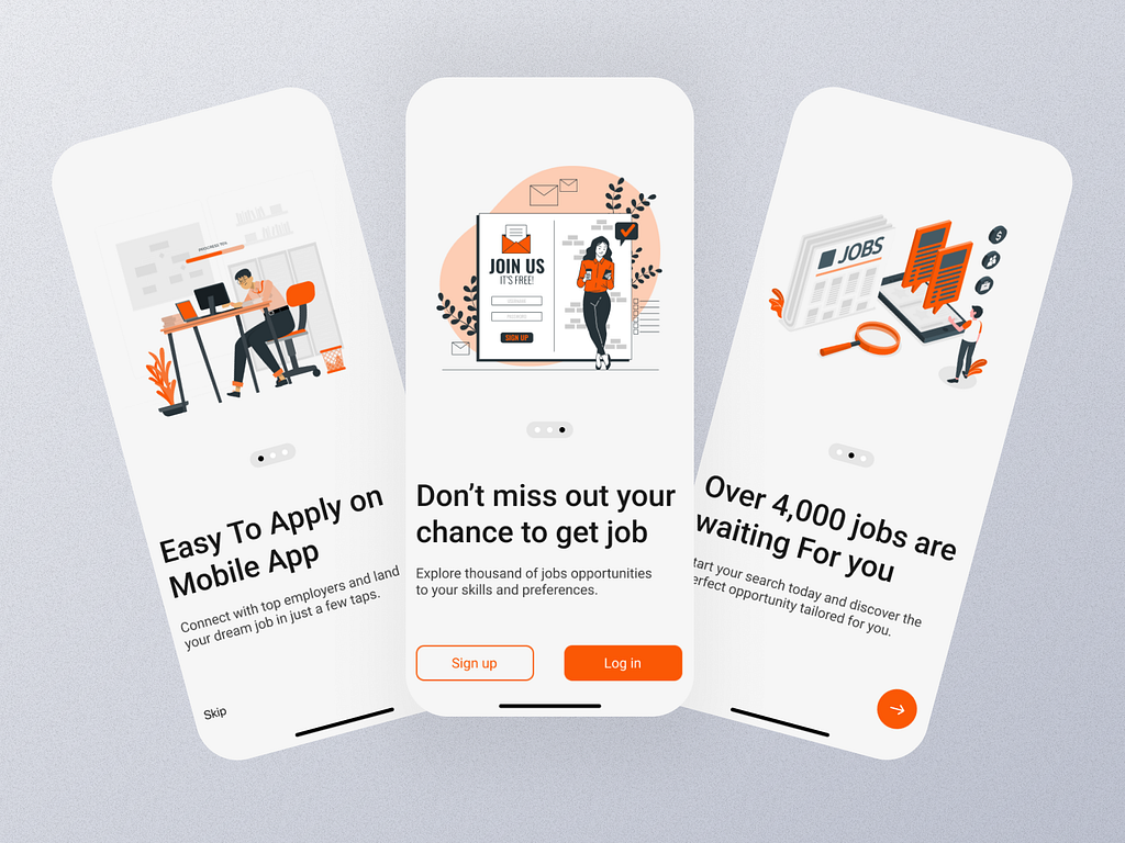 Onboarding Mobile App Ui by UI Ants on Dribbble