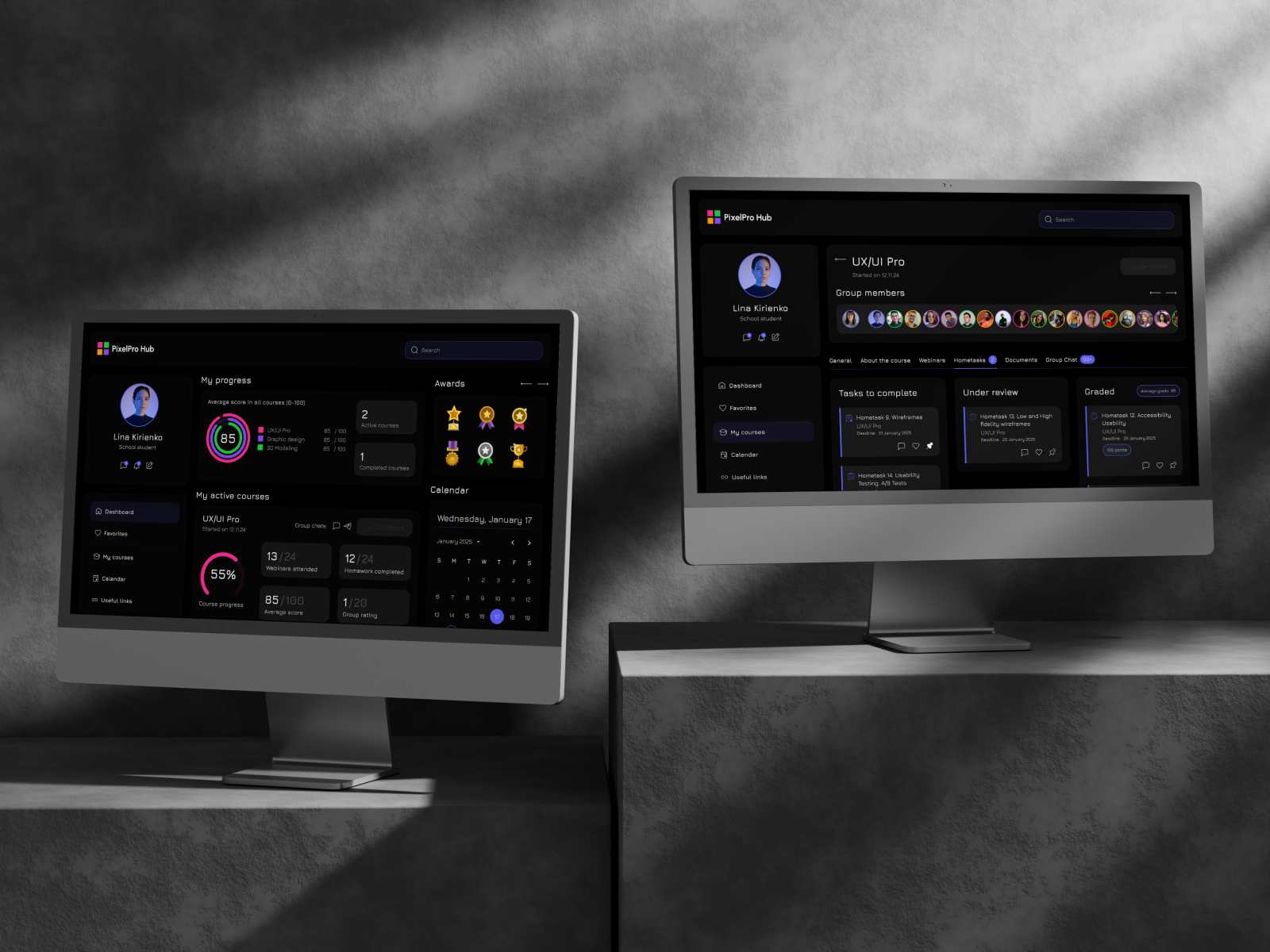 Educational Platform with Student Cabinet by Maryna Bilous on Dribbble