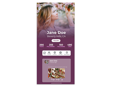 User Profile | Daily UI Challenge - 006 by Charlaine Almero on Dribbble