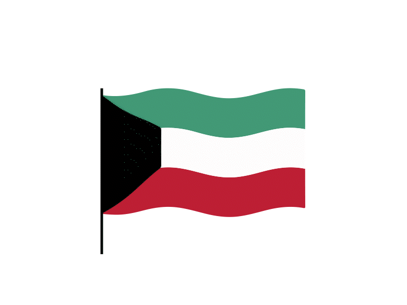 Kuwait flag Lottie JSON animation by weblodge on Dribbble