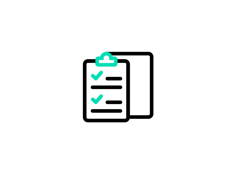 Checklist icon Lottie JSON animation by Weblodge on Dribbble