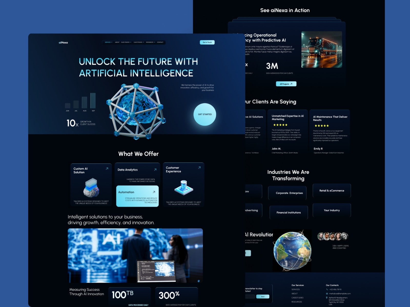 Clone website || Artificial Intelligence by Rukhsana on Dribbble