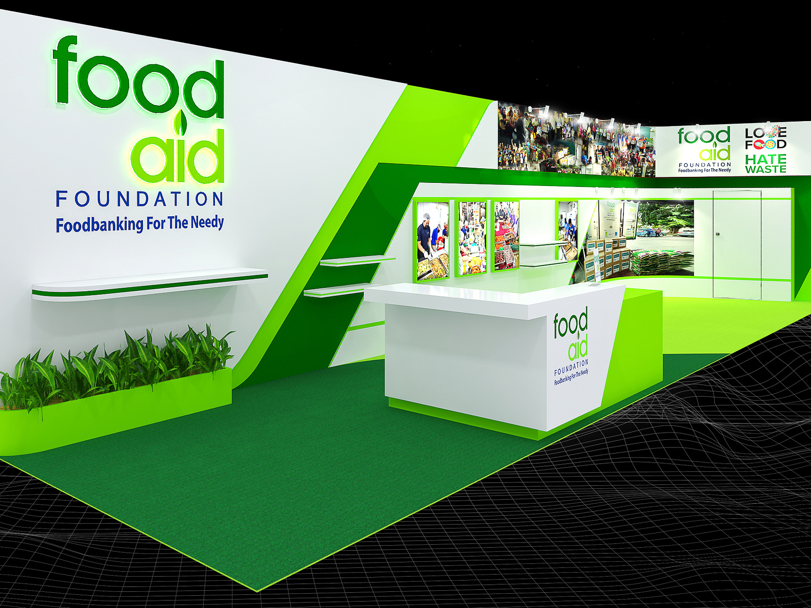 Food Aid Foundation 3x12 Exhibition Booth by Franklin Fireheart on Dribbble
