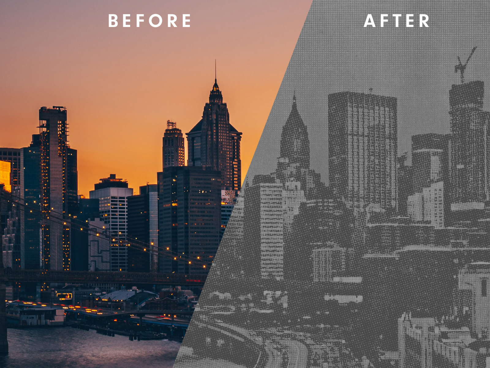 Vintage halftone photo effect by Graphicsfuel on Dribbble