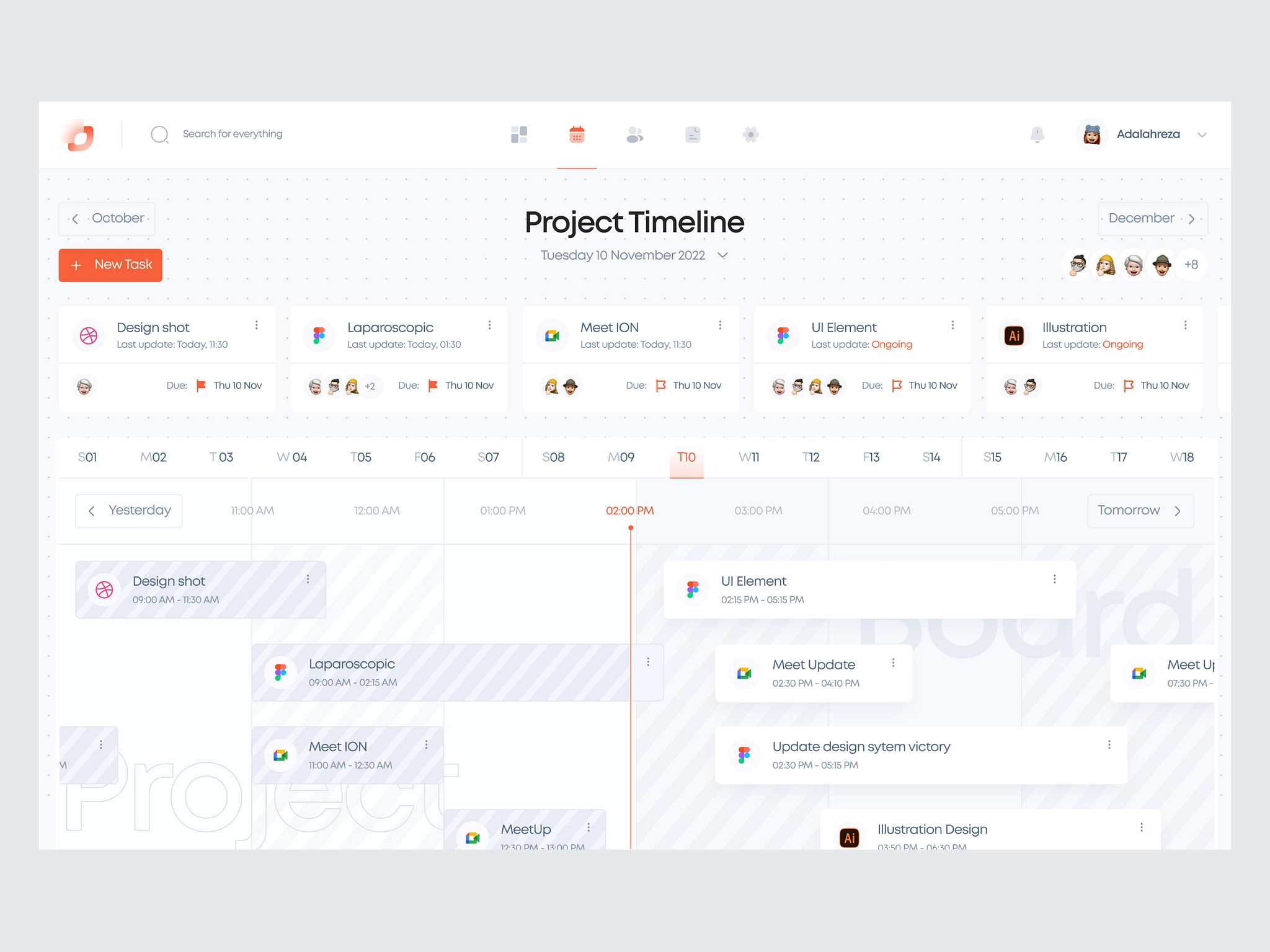Project Timeline Dashboard by Adalahreza 🐺 for Kretya Studio on Dribbble