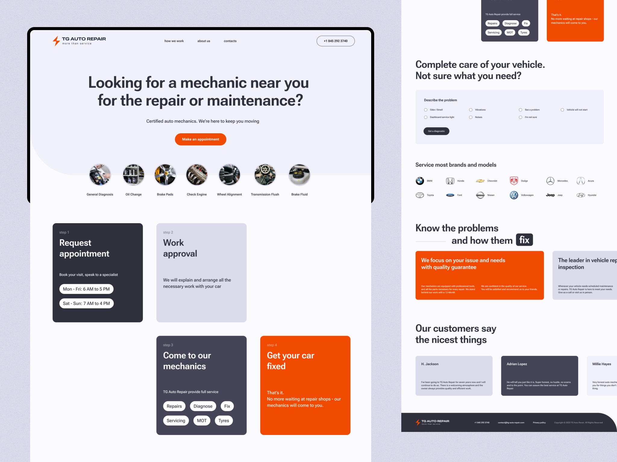 Automotive Repair Service by Maryna Dobrovolska on Dribbble