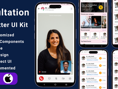 Consultation App | Flutter Consultation App UI Kit by Hakim_ on Dribbble
