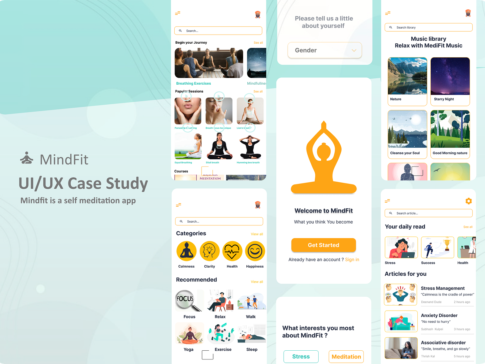 UI/UX Case Study: MindFit mobile Application by Dinesh Doddaga on Dribbble