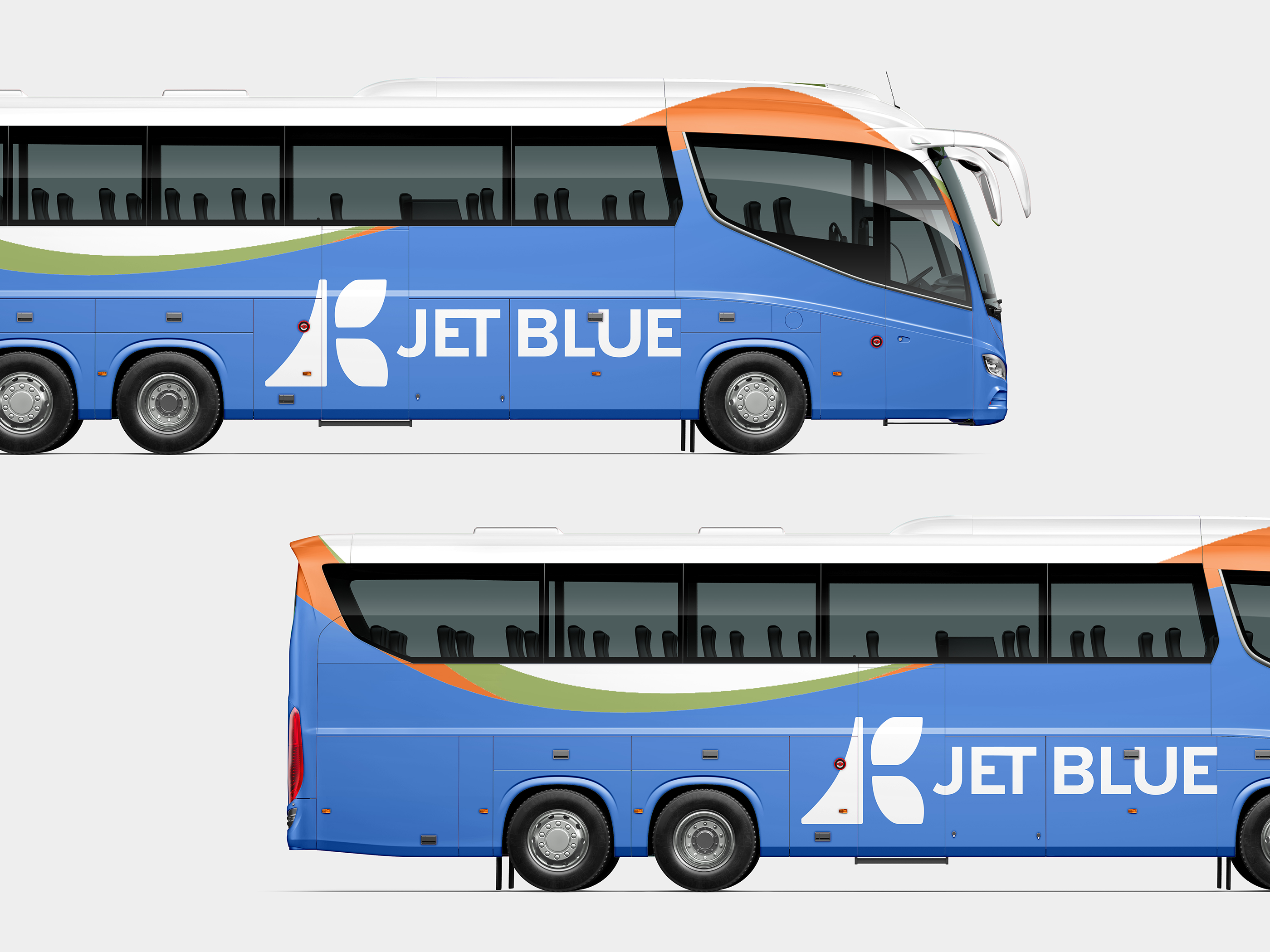 JetBlue Rebranding - Bus by Rosy Spencer on Dribbble