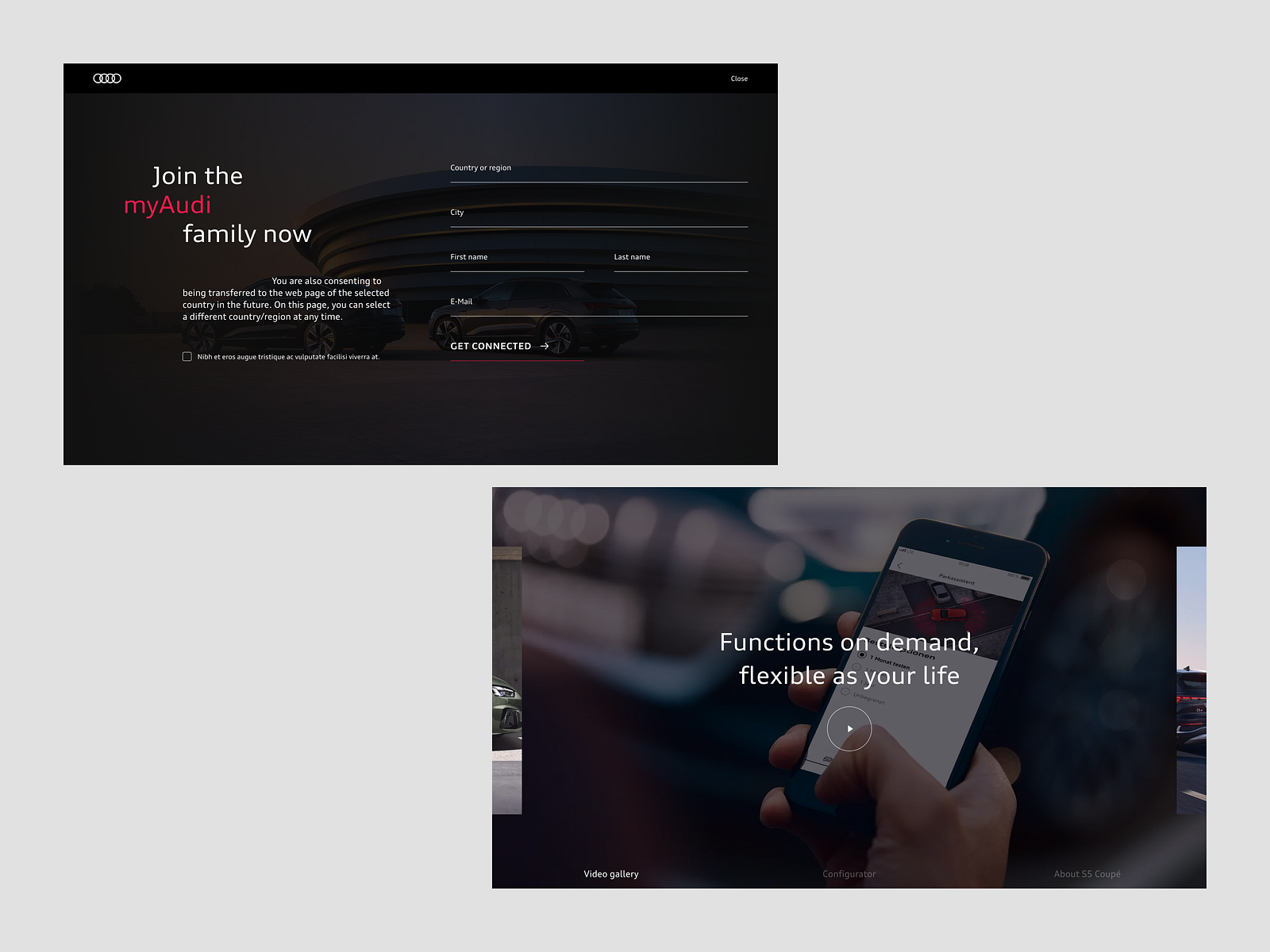 Audi Website by Andrei Kuznetsov on Dribbble