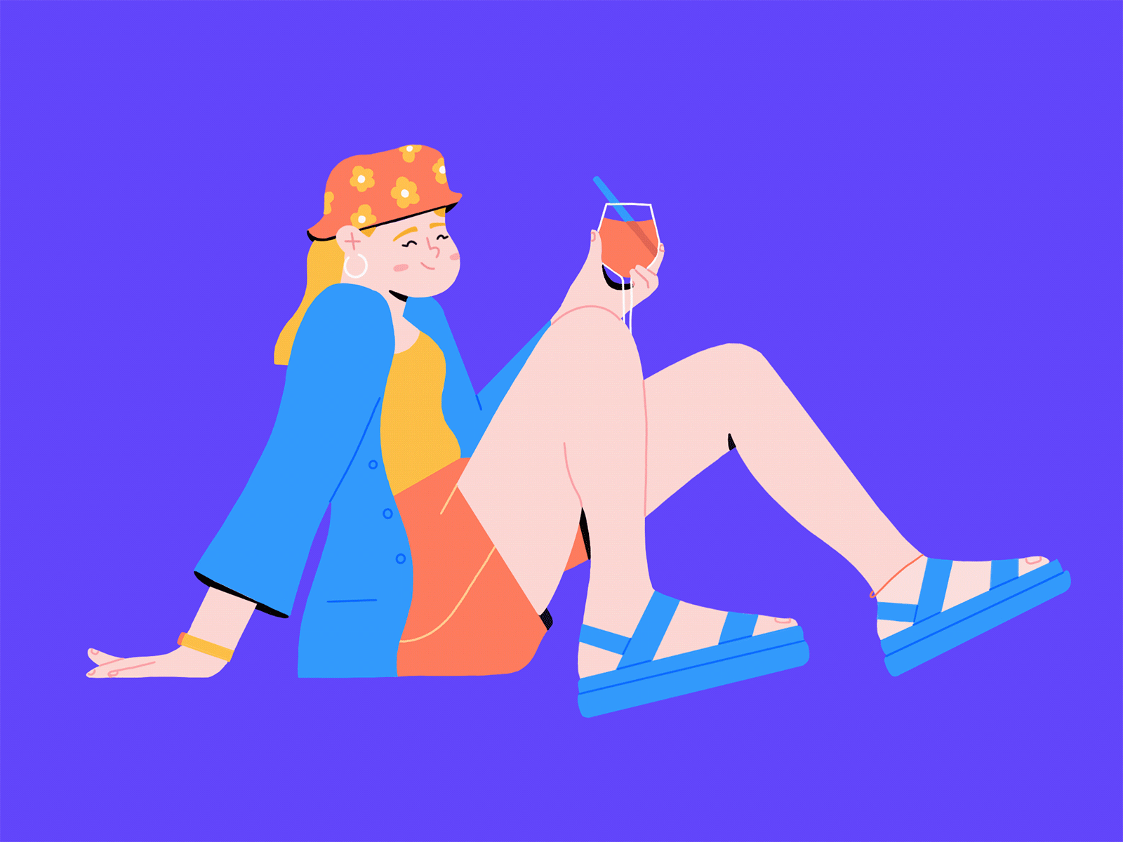 Summer Vibes ☀️🍹 by Rosie Phillpot on Dribbble