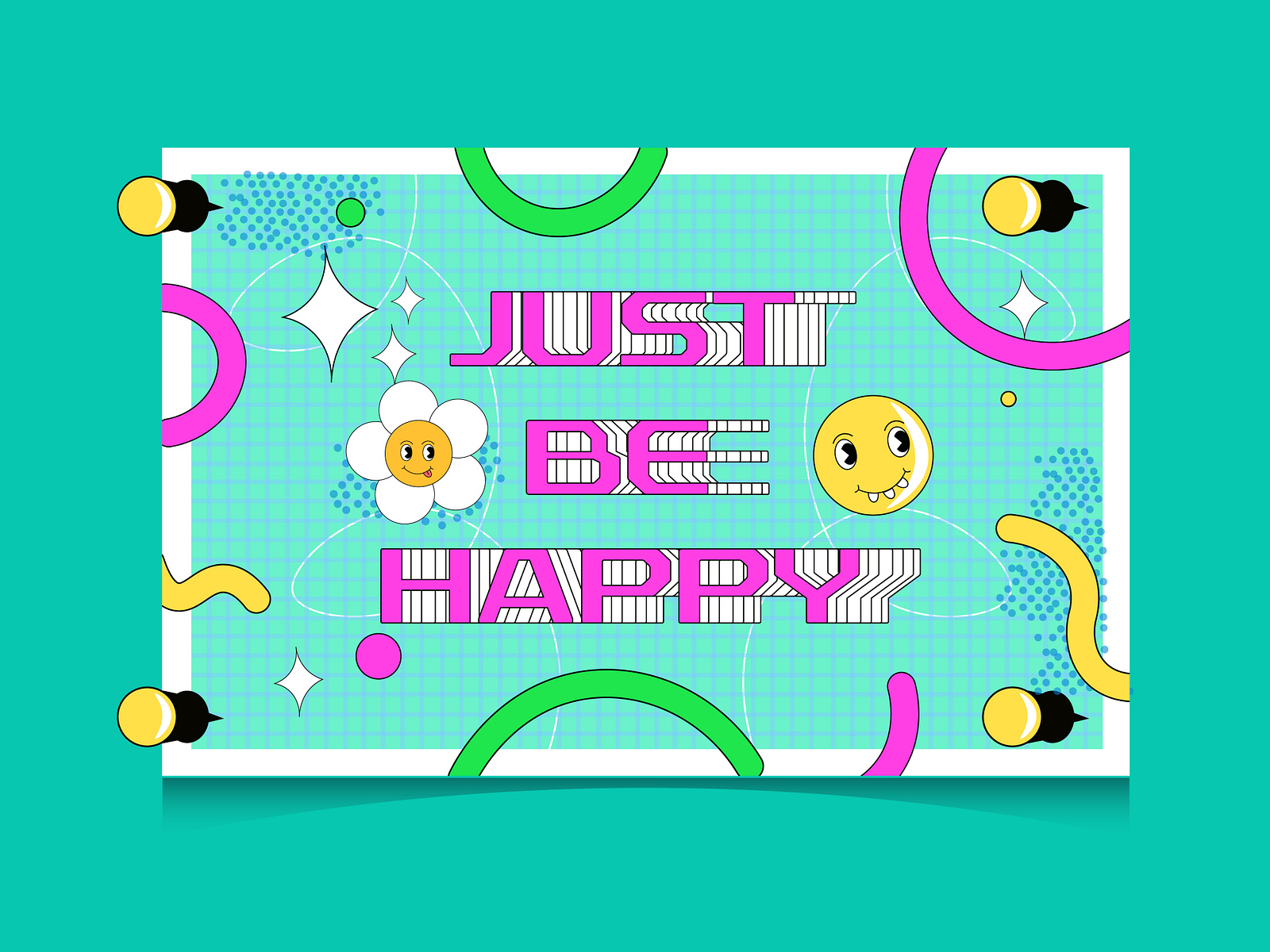 Be Happy poster design. by Drifting_Alien on Dribbble