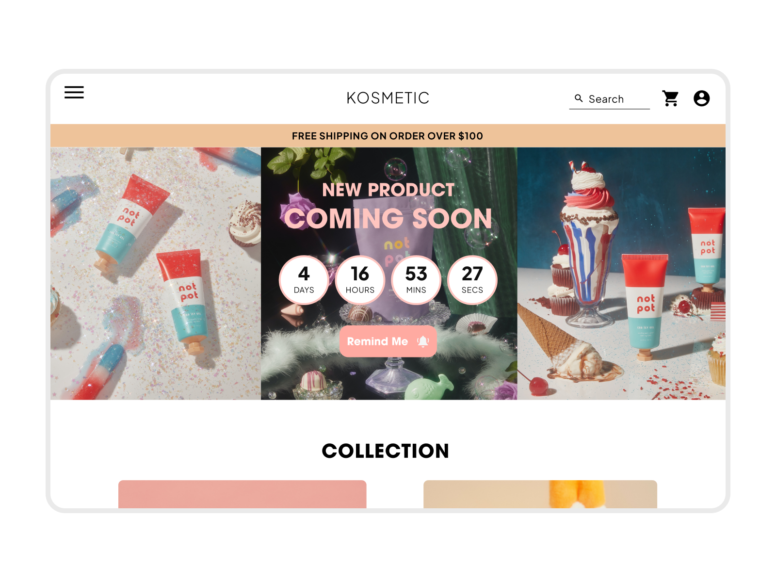 Countdown timer concept for website | UI design by Yen Hua Chen on Dribbble