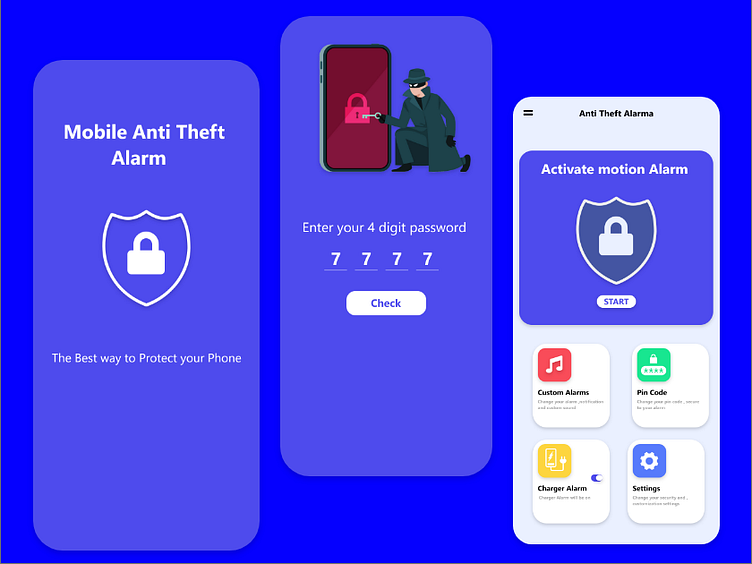 Mobile Anti Thief App UI Design by zubair younas on Dribbble
