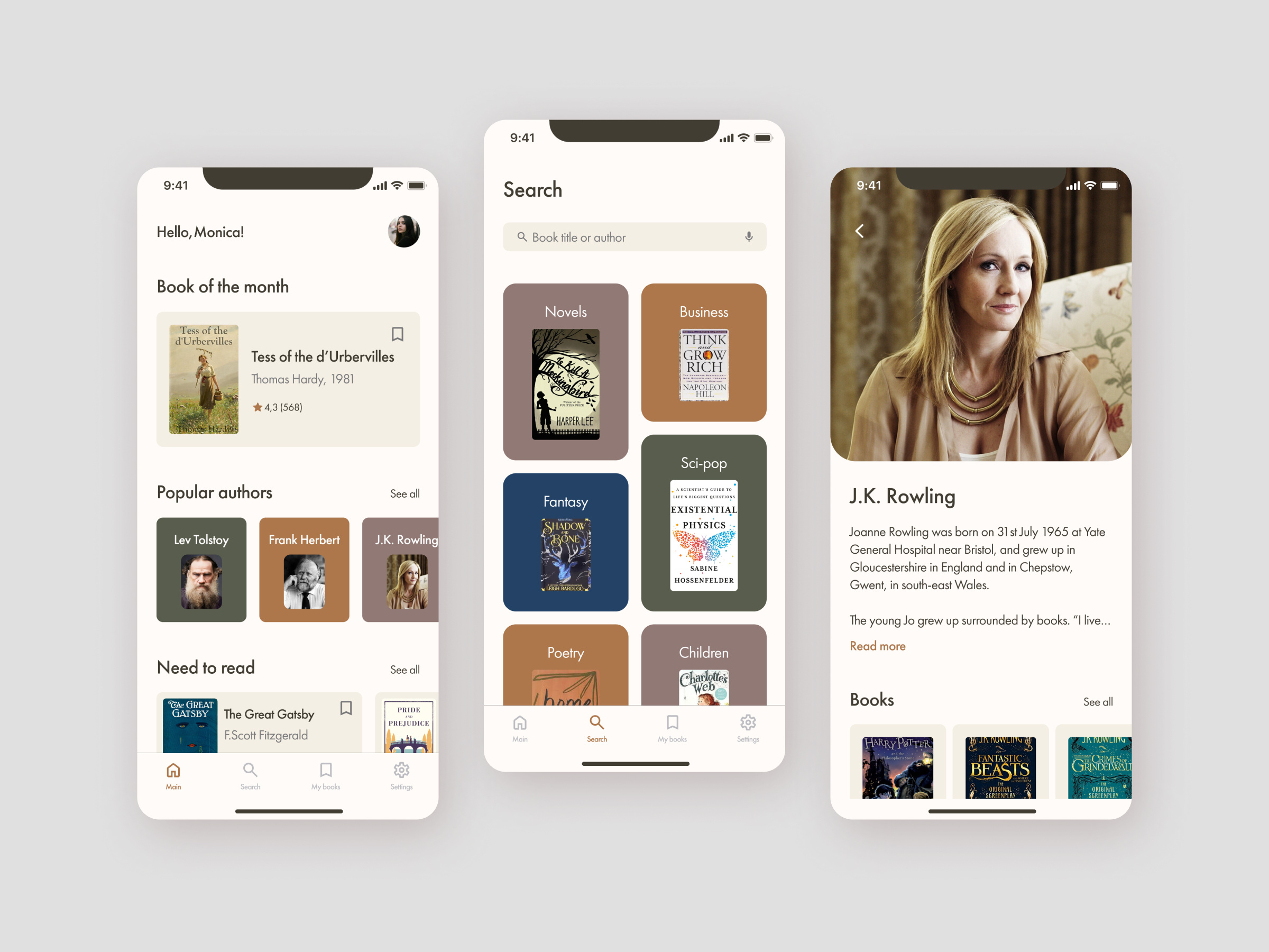 App for read and listen book online - design concept by TKhoruzheva on ...