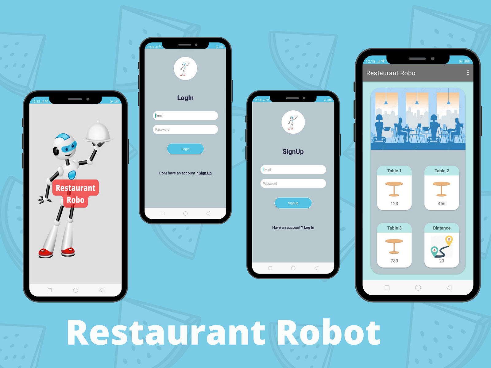 Restaurant Robot- Mobile App - UI/UX Design by Samreen Akbar on Dribbble