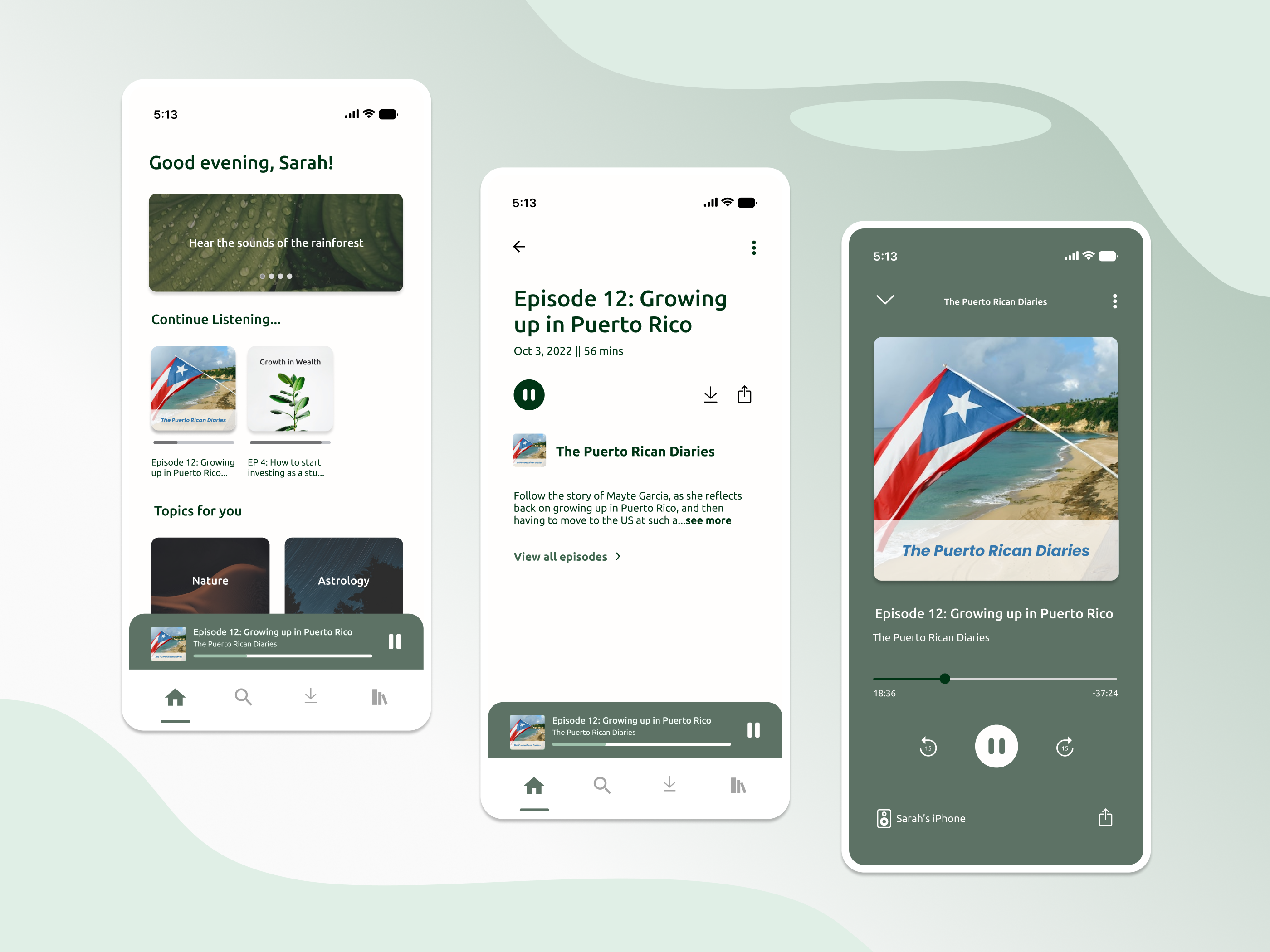 Podcast App Design By Sarah Cuison On Dribbble