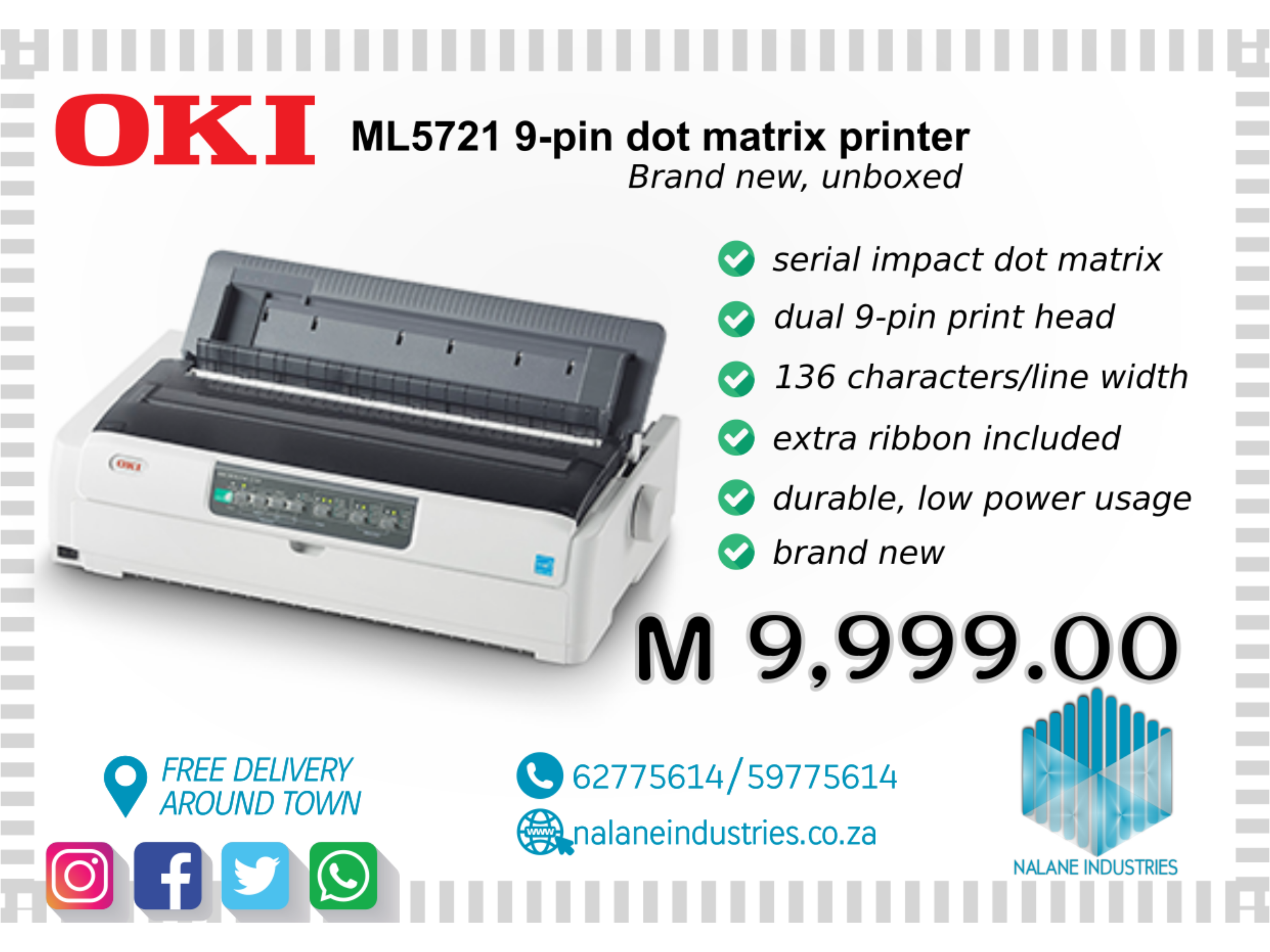 Nalane Industries OKI printer flyer by Maele 'Neko on Dribbble