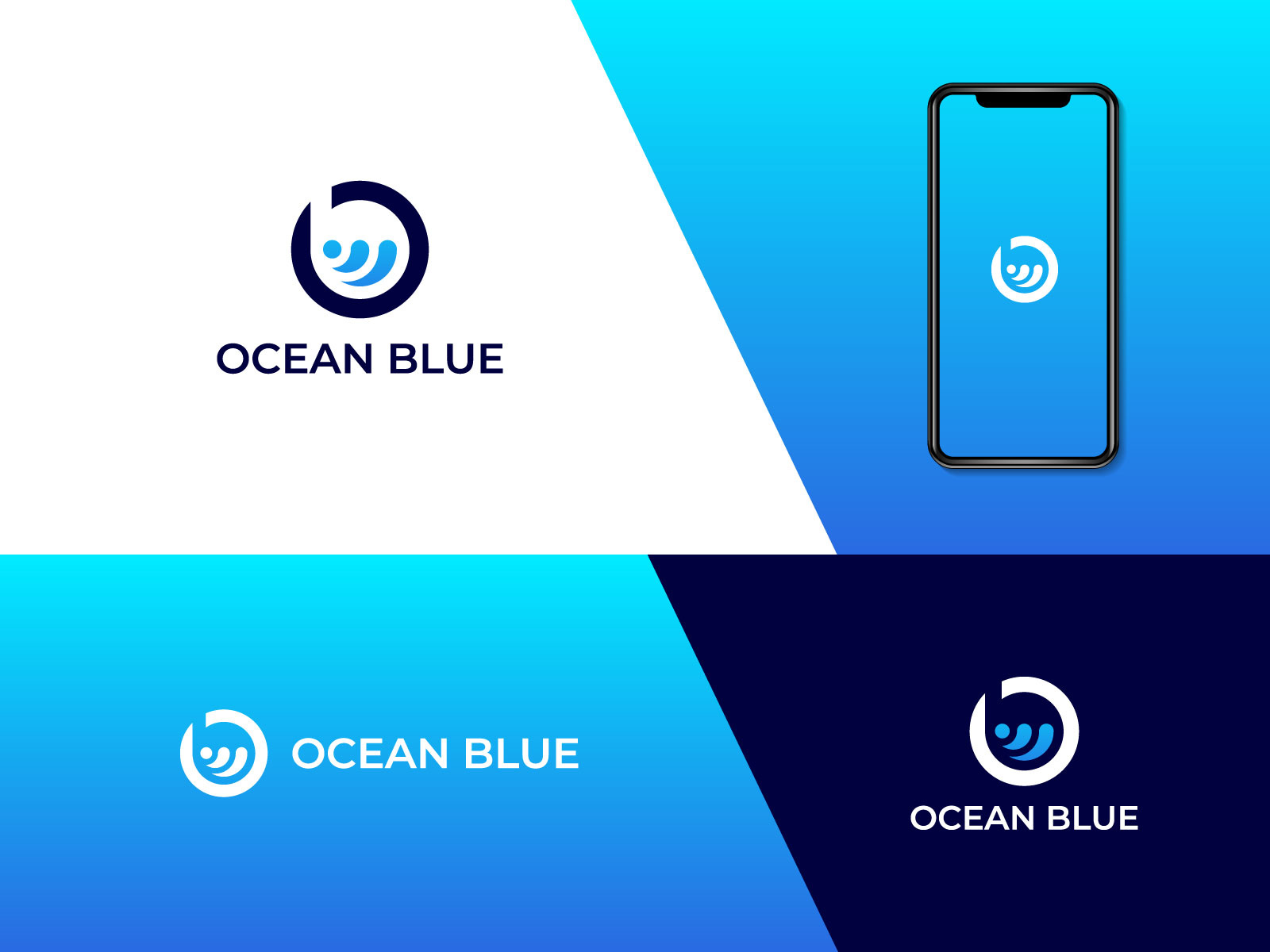 Ocean Blue logo design by Anamul Hoque Forhad on Dribbble