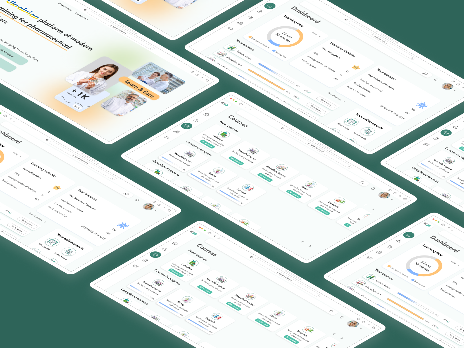 Learning platform Epharma by Alina on Dribbble