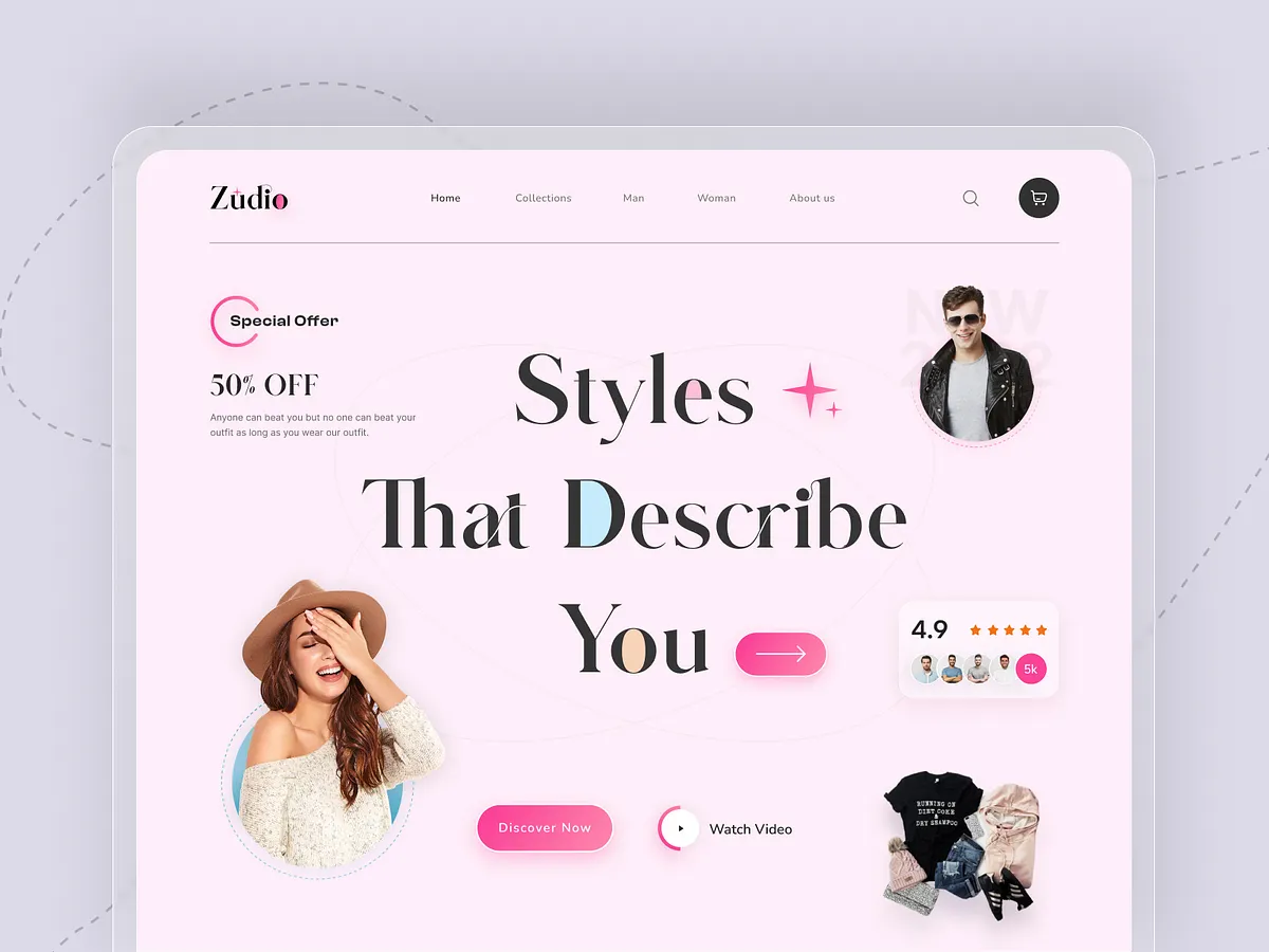 Fashion Hero Section designs, themes, templates and downloadable ...