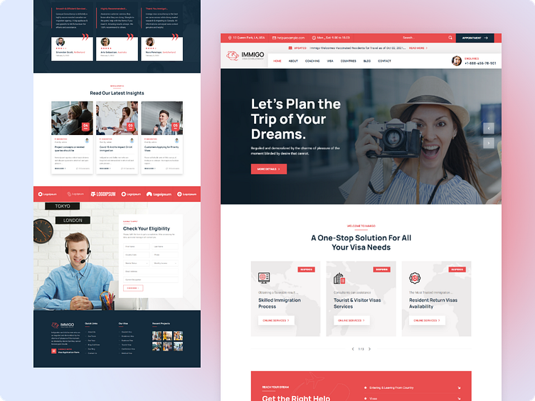 Immigo - immigration and Visa Consulting Web Design by Na Vignesh for ...