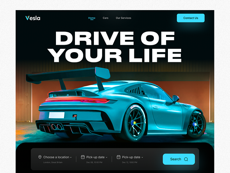 Supercar Shop Website by Awe UI/UX for Awe Design Studio on Dribbble