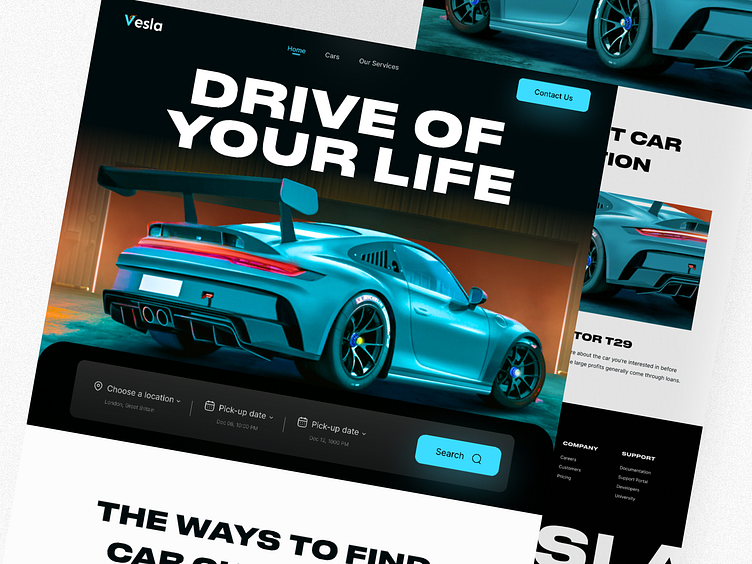 Supercar Shop Website by Awe UI/UX for Awe Design Studio on Dribbble